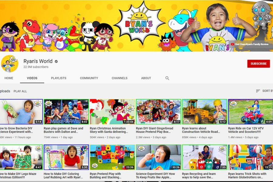 Eight-year-old Ryan tops YouTube's list of high earners